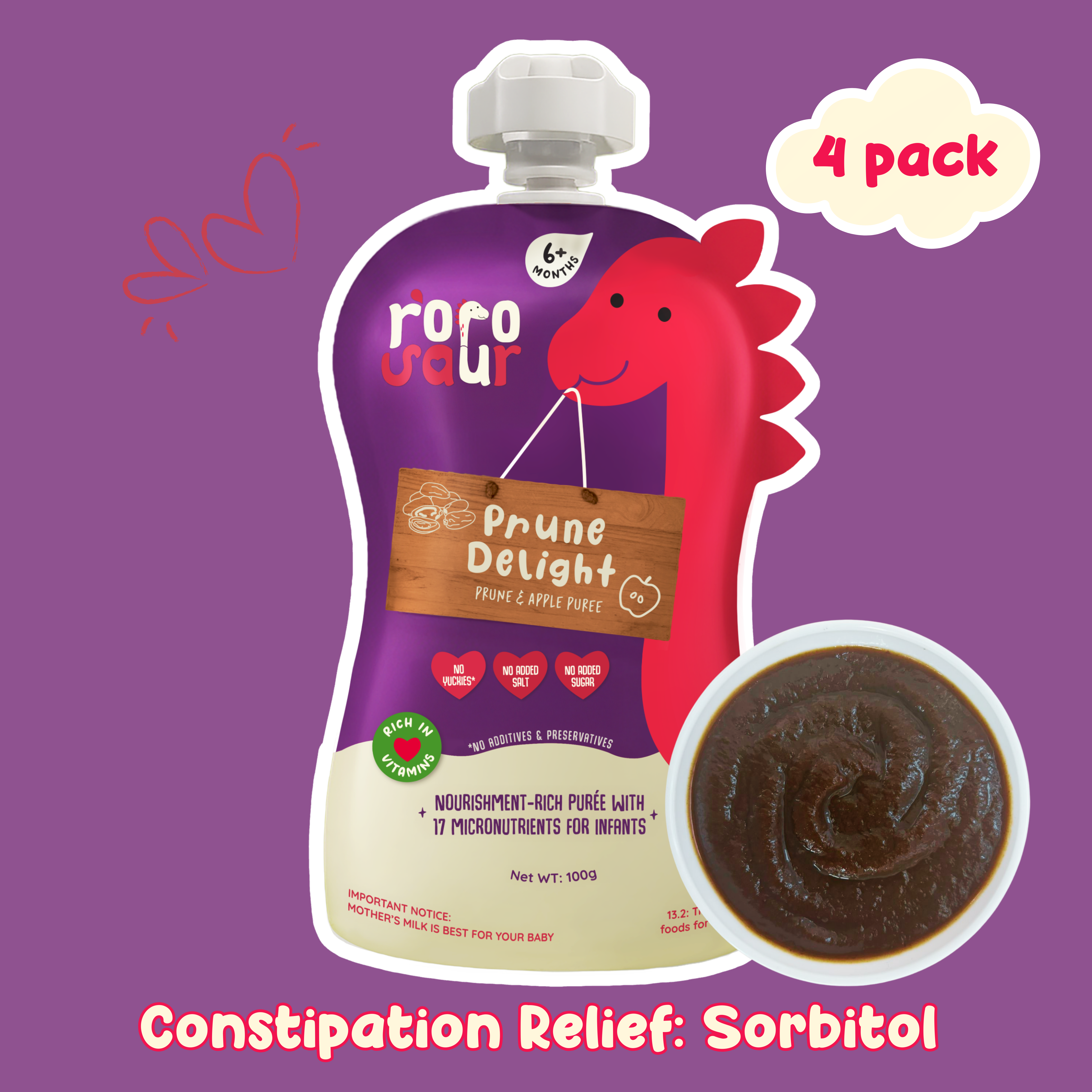 Prune Delight Puree - No Sugar & Easy to Digest | Rorosaur – rorosaur.com