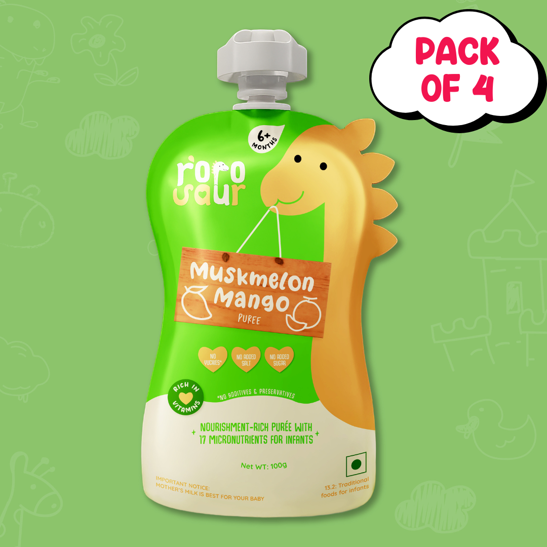 Muskmelon Mango Puree - No Sugar & Easy to Digest | Rorosaur – rorosaur.com